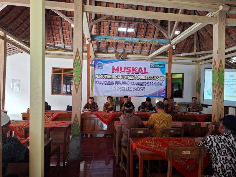 Muskal Pemutakhiran DTSen Aplikasi SIKS-NG Kalurahan Ponjong Tah